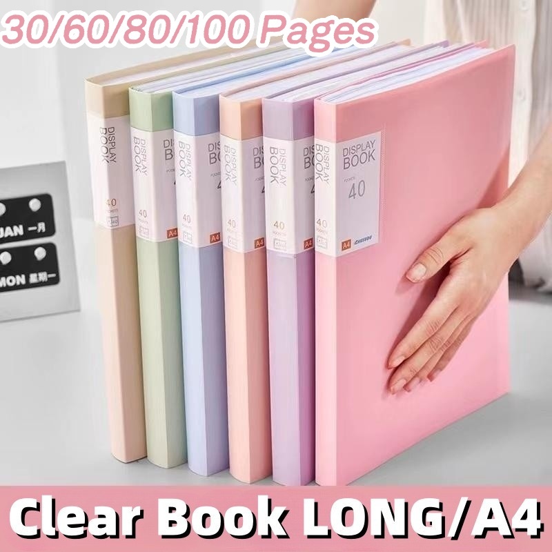 Clear Book Long/A4 File Organizer Folder Long Clear File Folder ...