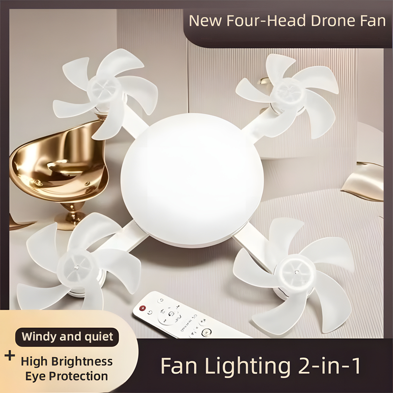 Luxury Drone High-Speed Ceiling Fan Light with Remote Control 3-speed ...