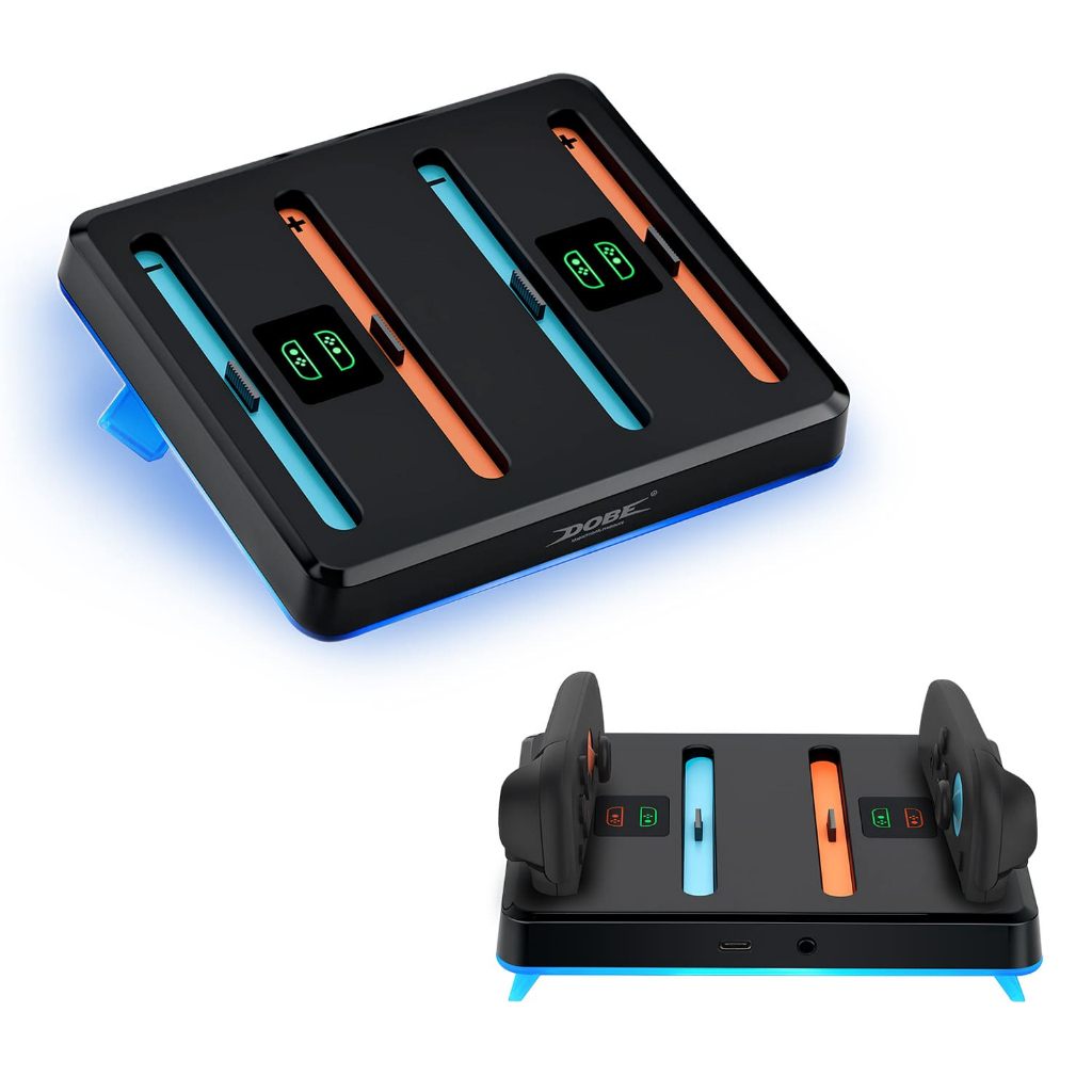 DOBE RGB Charging Dock for Nintendo Switch 2 Joy-Con Controllers ...