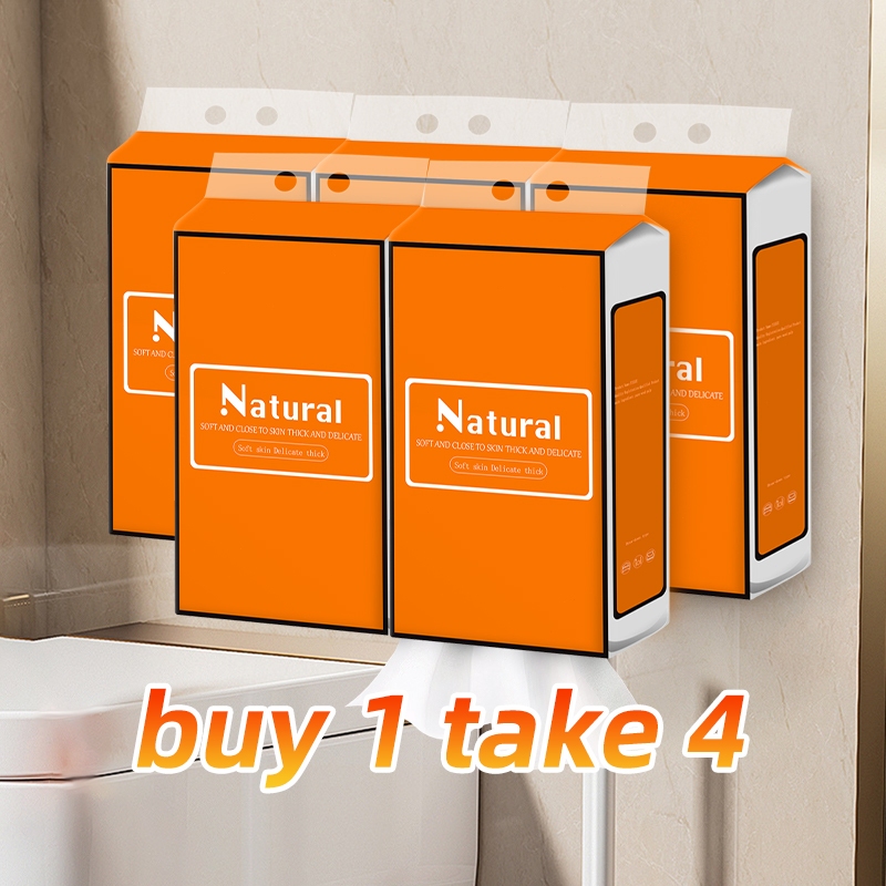 【buy 1 rake 4】Wall-Mounted toilet tissue 4ply 1280sheets facial tissue ...
