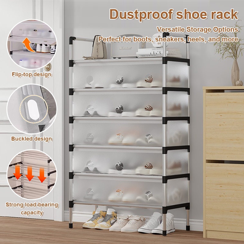 Multifunctional Shoe Storage Box 4/5/6/7 Tier Adjustable Drawer ...