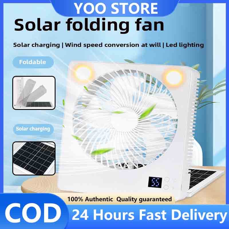 Foldable Solar Desk Fan with Solar Panel Portable Desktop Fans ...