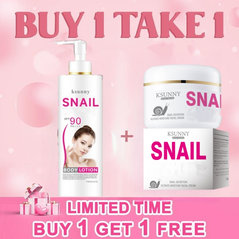 『BUY 1 TAKE 1』Snail body Lotion Spf 90 PA+++ Body Lotion 500ML +Snail ...