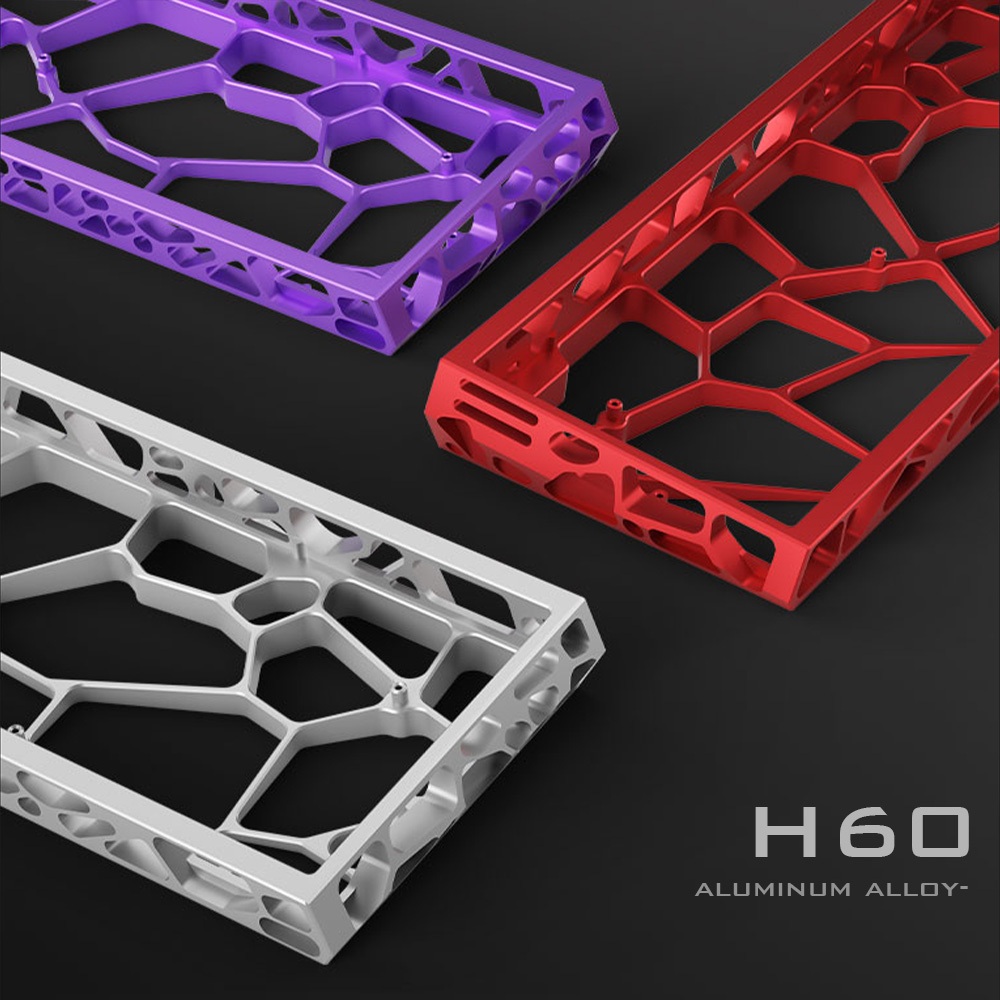 -LW- 65%/60% Keyboard Hollow WOOTING60HE Aluminum Alloy Shell CNC ...