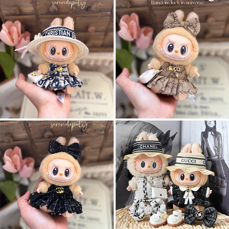 17cm Labubu Macaron V1&V2V3 Little Fragrance Clothes Set (Clothes Only ...