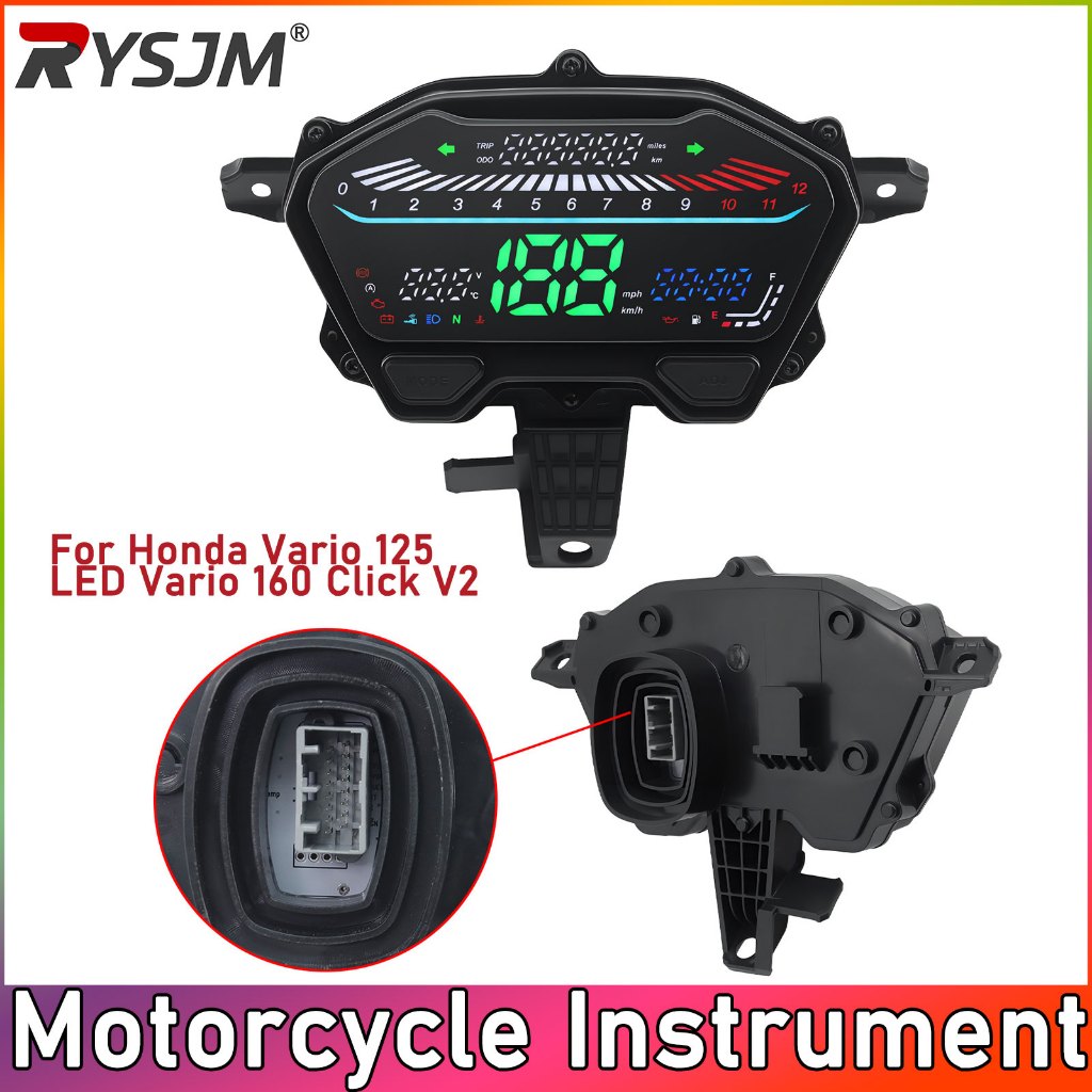 Digital Speedometer Tachometer For Honda Click125i V2/V3 Click150 ...