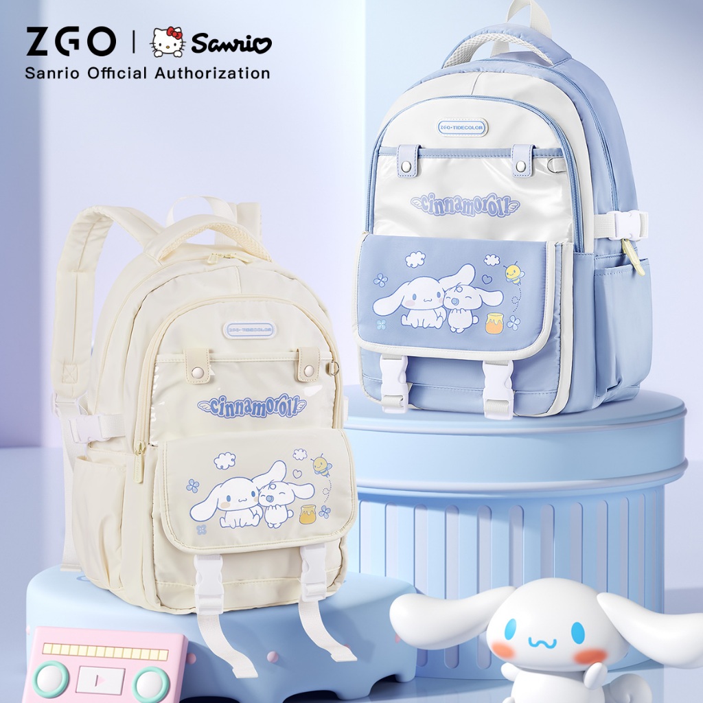 ZGO Sanrio Cinnamoroll Backpack For Girls Large Capacity School Student ...