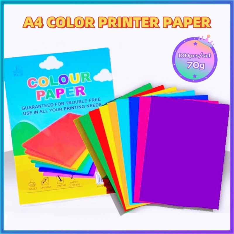 200 Sheets A4 Color Paper (210X297mm) 10Colors mix Assorted color Art ...