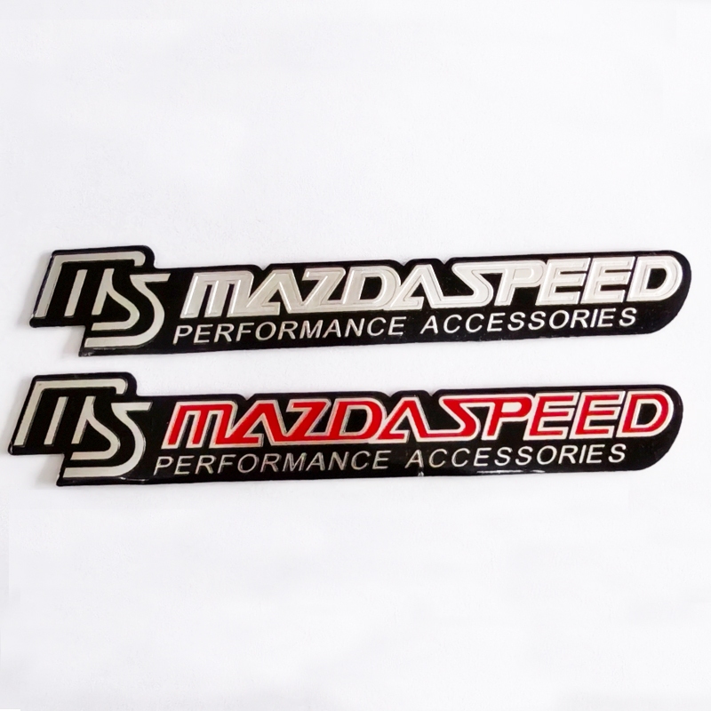 1 x Aluminum MS MAZDASPEED Letter Car Auto Side Rear Emblem Sticker ...