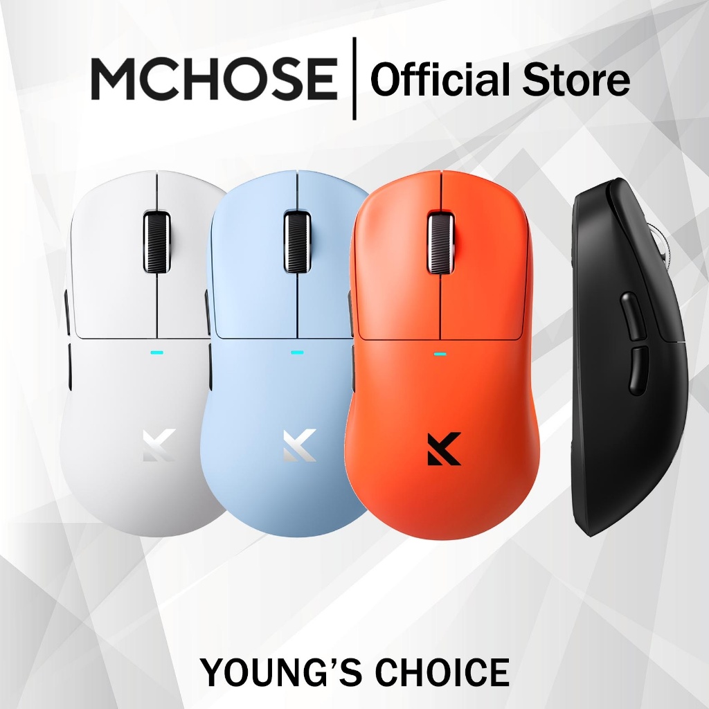 MCHOSE M7 Wireless Mouse PAW3395/3950 Dual 8K Gaming Mice Lightweight Large Sized Mouse Tri-Mode ...