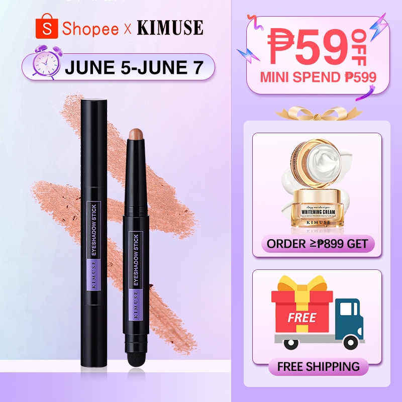 KIMUSE 6 Colors Matte Shimmer Dual-head EyeShadow Stick Long Wearing ...