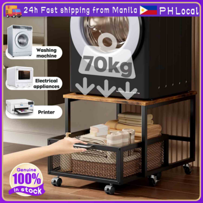 Mini Fridge Stand With Drawer And Metal Handle Rolling Refrigerator ...