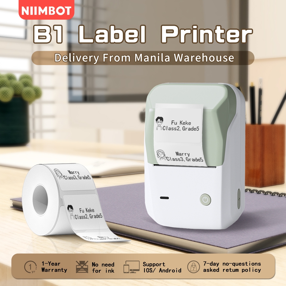 Niimbot B1 Label Printer Thermal Barcode portable sticker printer ...
