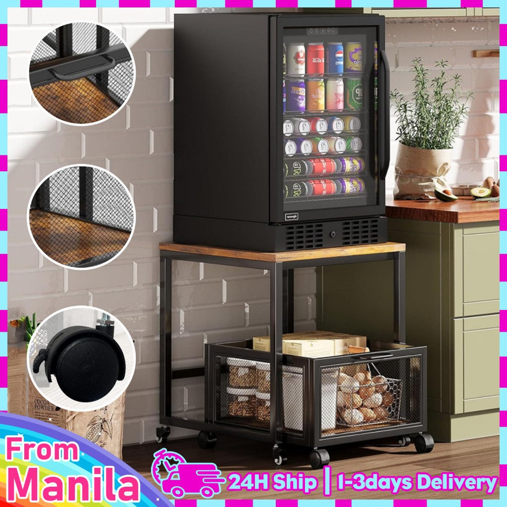 Mini Refrigerator Rack Stand Refrigerator Trolley Storage Rack With ...