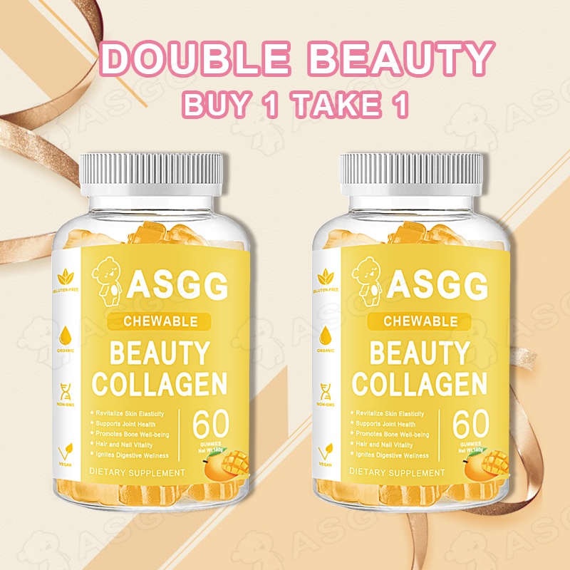 ASGG Collagen Gummies Glutathione Collagen Glow Vitamins C Anti-aging ...