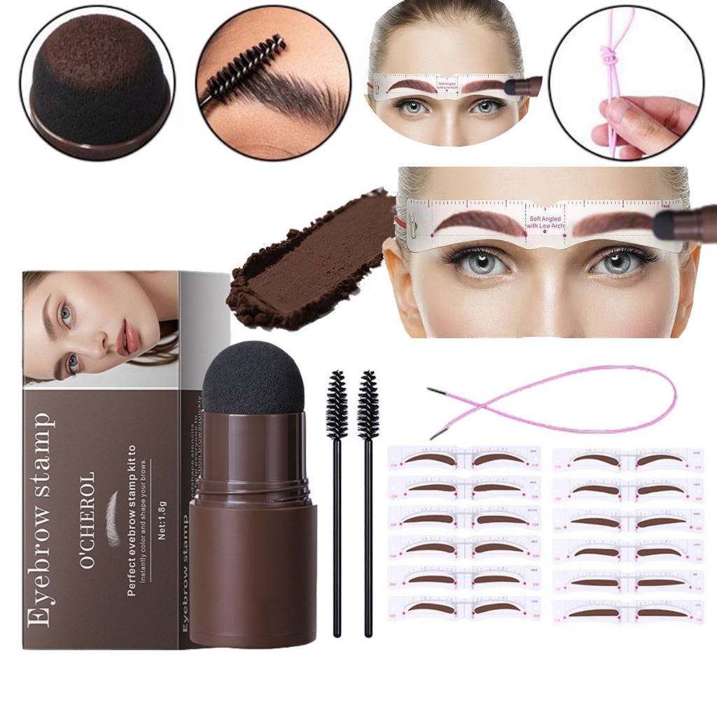 New Eyebrow Stamp Stencil Kit One Step Shaping - Waterproof Long ...