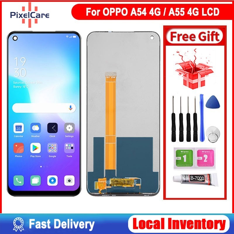 Pixelcare LCD With Frame For OPPO A54 4G CPH2239 / A55 4G CPH2325/A53 4G LCD Display Touch ...