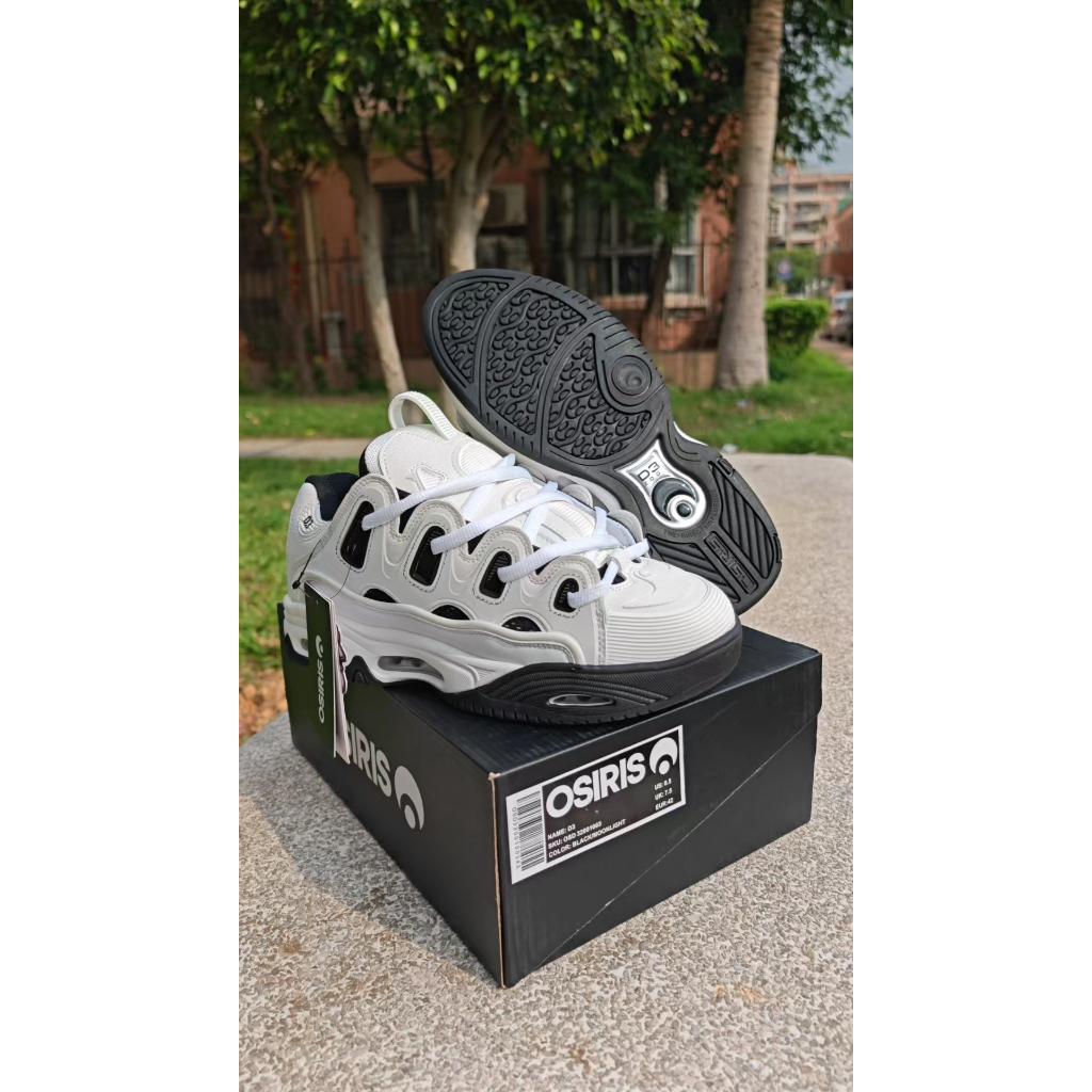 Osiris D3 White Black Knight 3M Reflect Hip Hop Couple Full Air Cushion ...