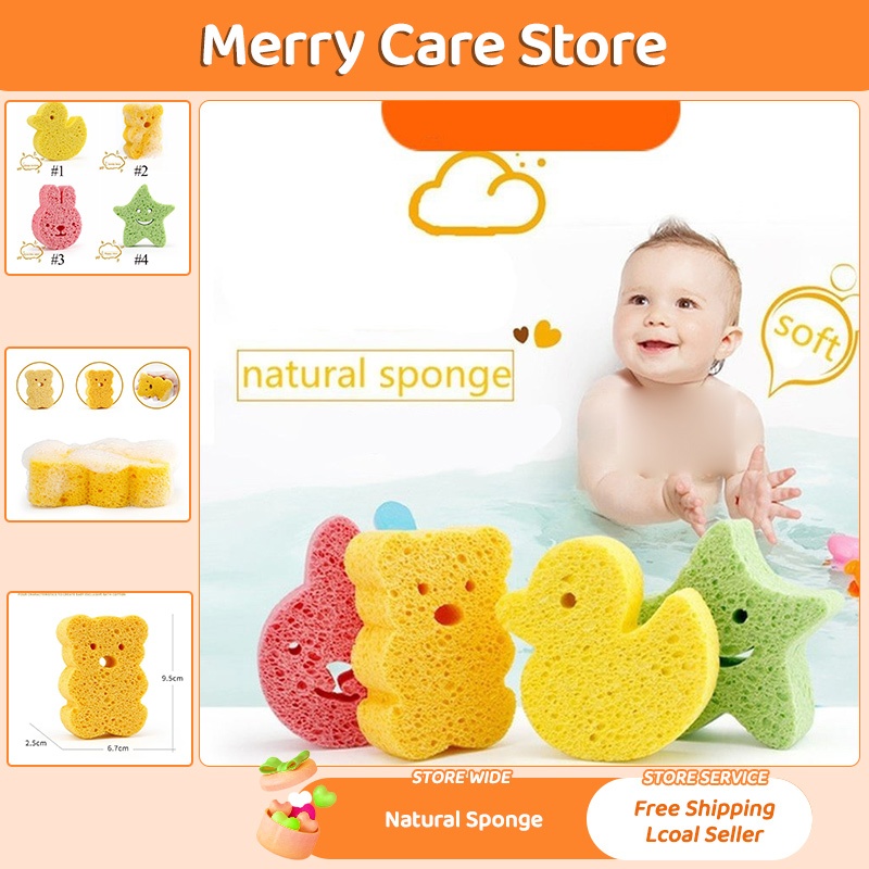 Sponge Animal Shape Sponge Baby Bath Brush Bath Spa Sponge Clean Scrub ...