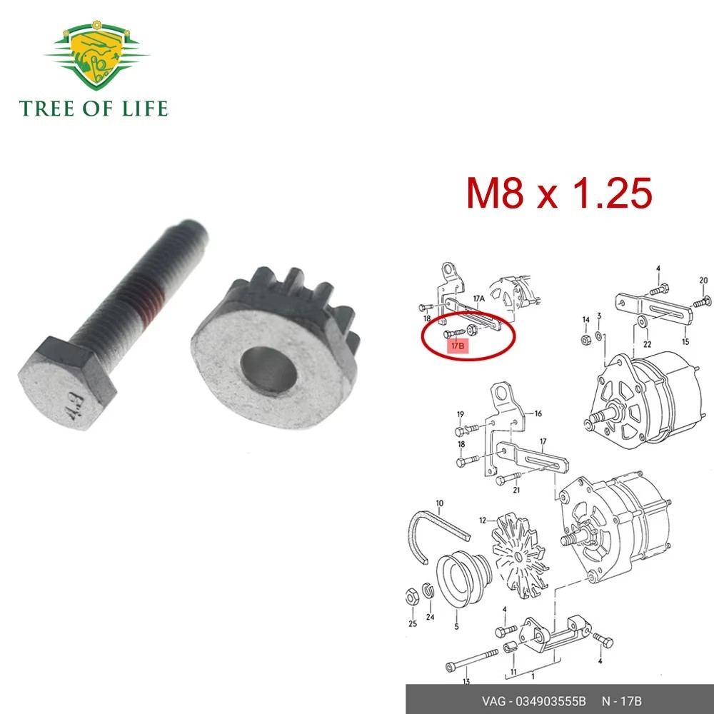 New Alternator Adjuster Bolt For VW Golf MK1 Mk2 Mk3 GTI SCIROCCO T25 ...