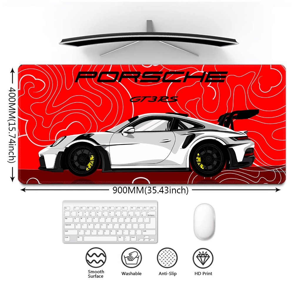 Mouse Pad Gaming Red Super Sports Car Mousepad Large Customize Extended ...