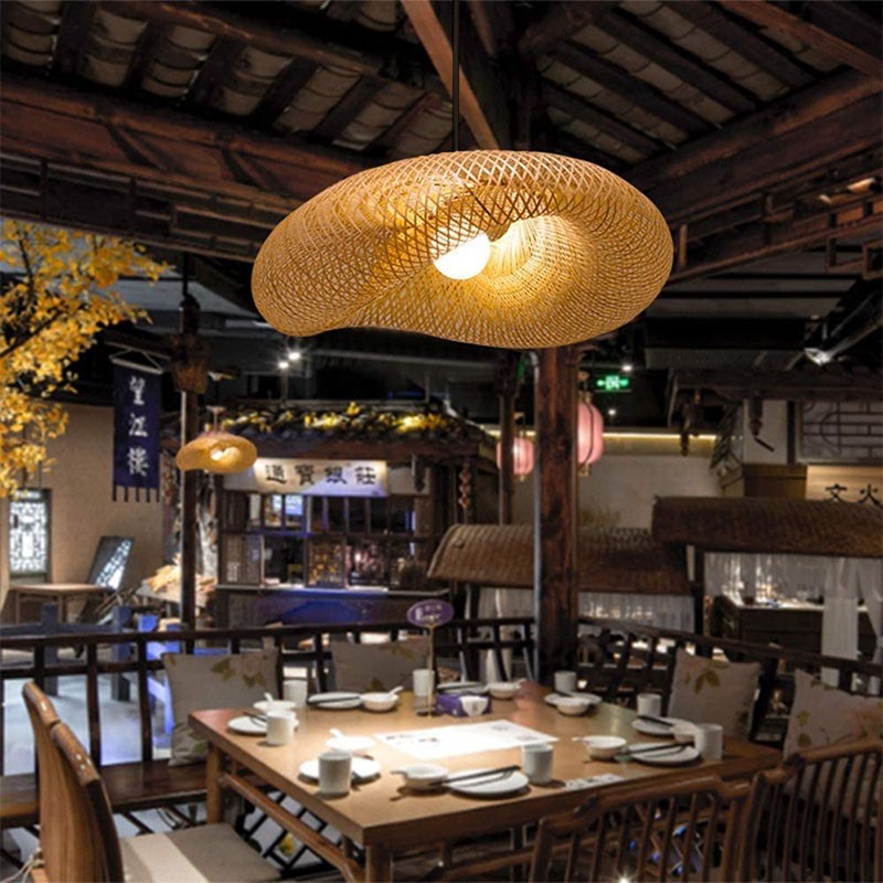 LAMP_AESTHETIC Dining Light Rattan Light Living Room Hanging Lamp ...