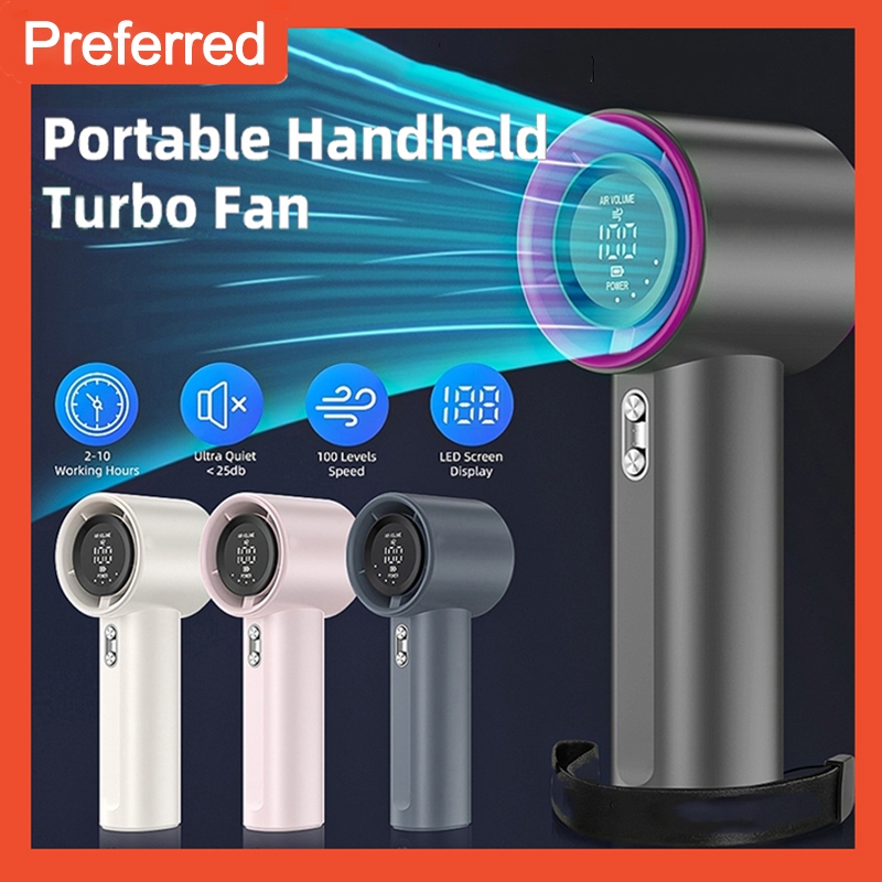 8000mAh turbo jet mini wireless high-speed fan stepless speed regulationmaximum wind speed 9m/s ...