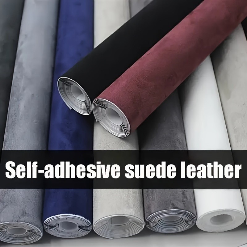 [22 Colors Available] Self-Adhesive Suede Flannel Suede Leather Sticker ...