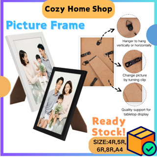 Picture Frame 4R / 5R / 6R / 8R / A4 Size Photo Frame Wall Decor with ...