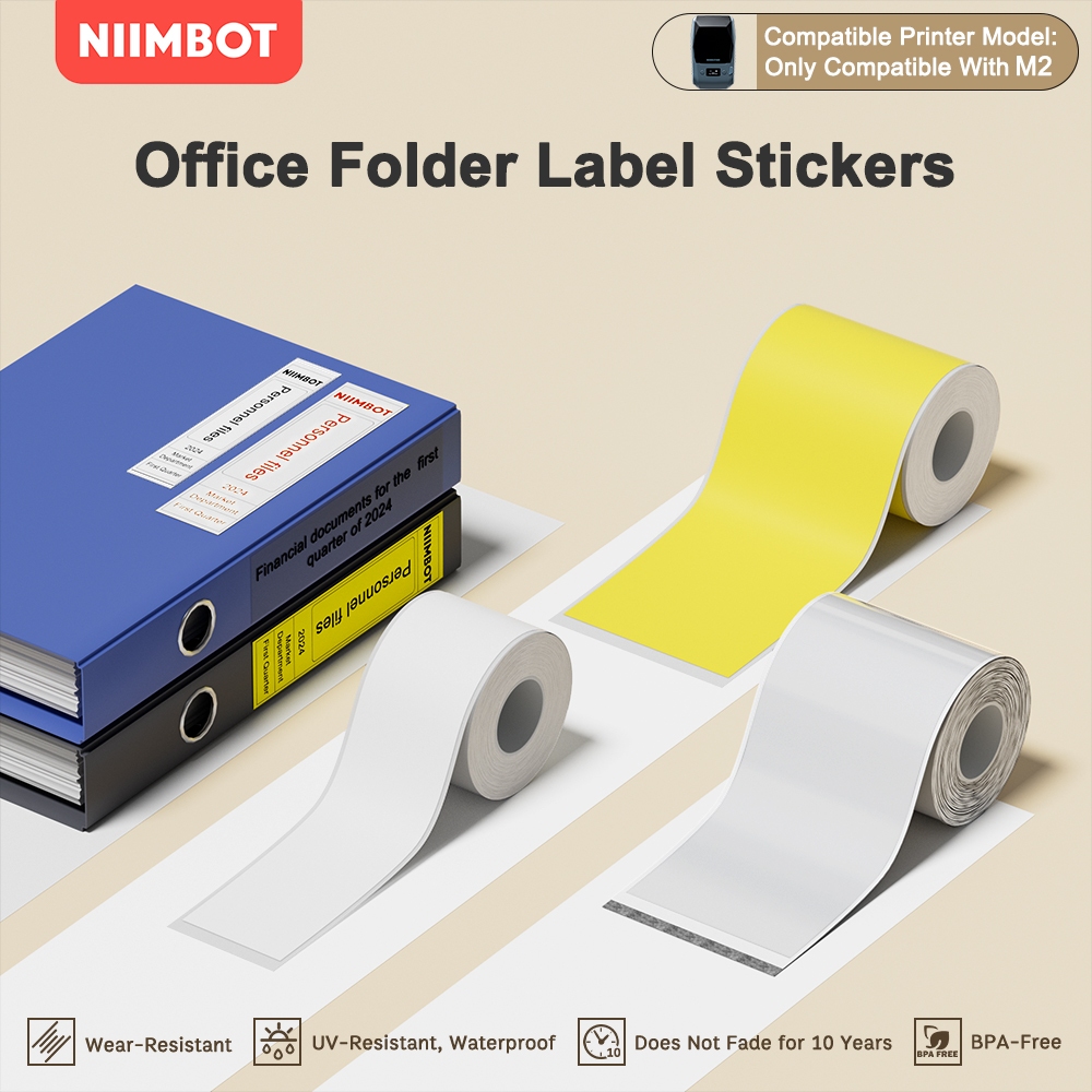 Local-NIIMBOT M2 Thermal transfer folder label paper PET material ...