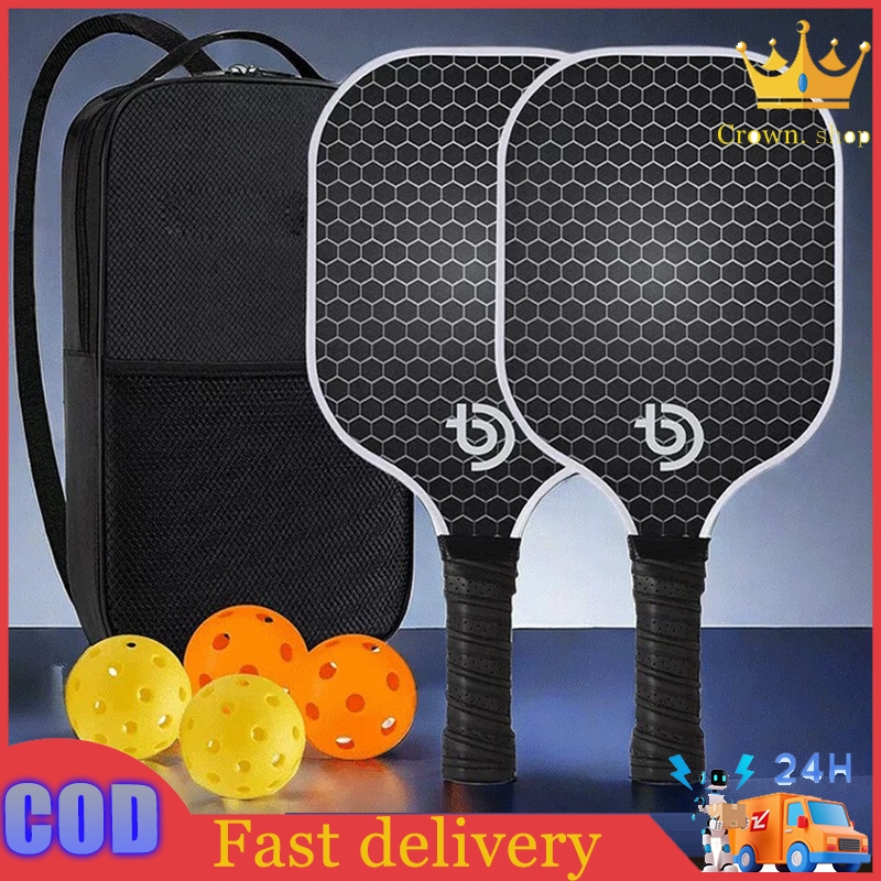 【Ready Stock】 Pickleball Paddle Set 2 Racket /4 Pickleball /Storage Bag ...