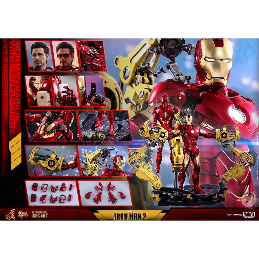 Hot Toys MMS462D22 Iron Man 2 : Mark IV with Suit-Up Gantry 1/6th Scale ...