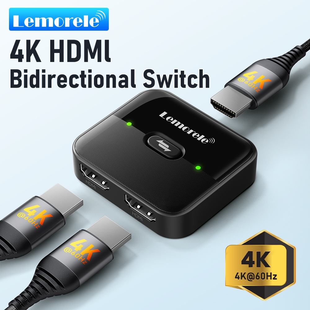 Lemorele HS001 4K HDMI Switcher with 2-in-1/1-in-2-in-2 dual-mode ...