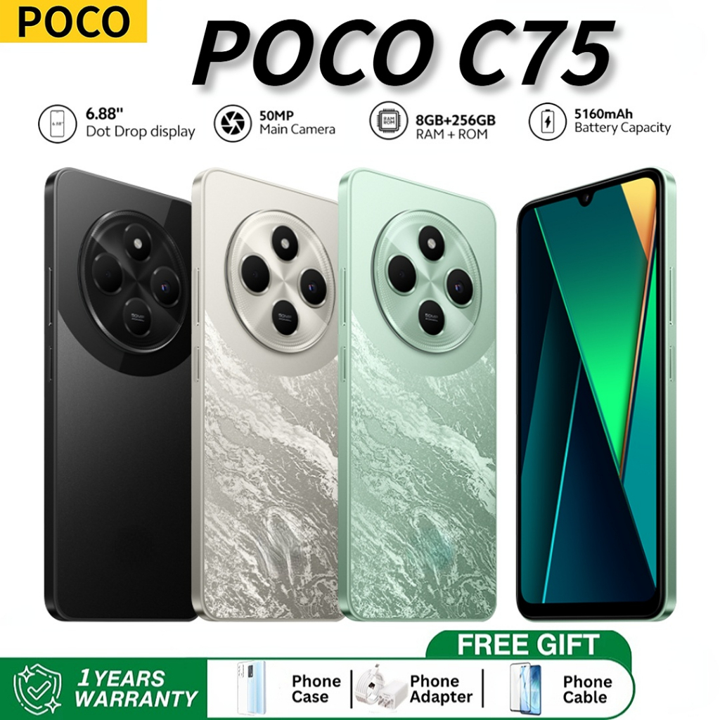 [COD] Smartphone POCO C75 Global Version 8+256GB Helio G81 -ultra ...