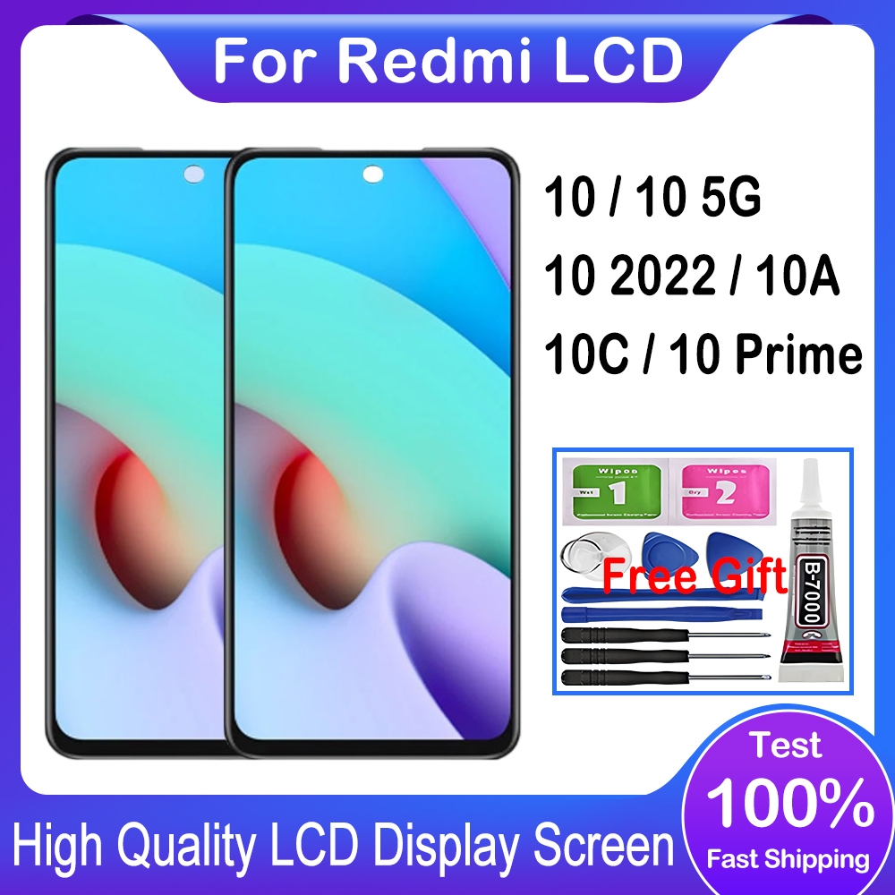 For Redmi 10 10 2022 10 5G 10A 10C 10 Prime LCD Display Touch Screen ...