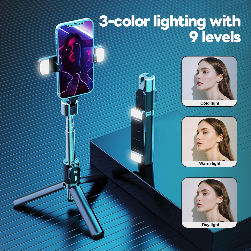 LingoFoto Handheld Wireless Bluetooth Selfie Stick Stainless Steel ...