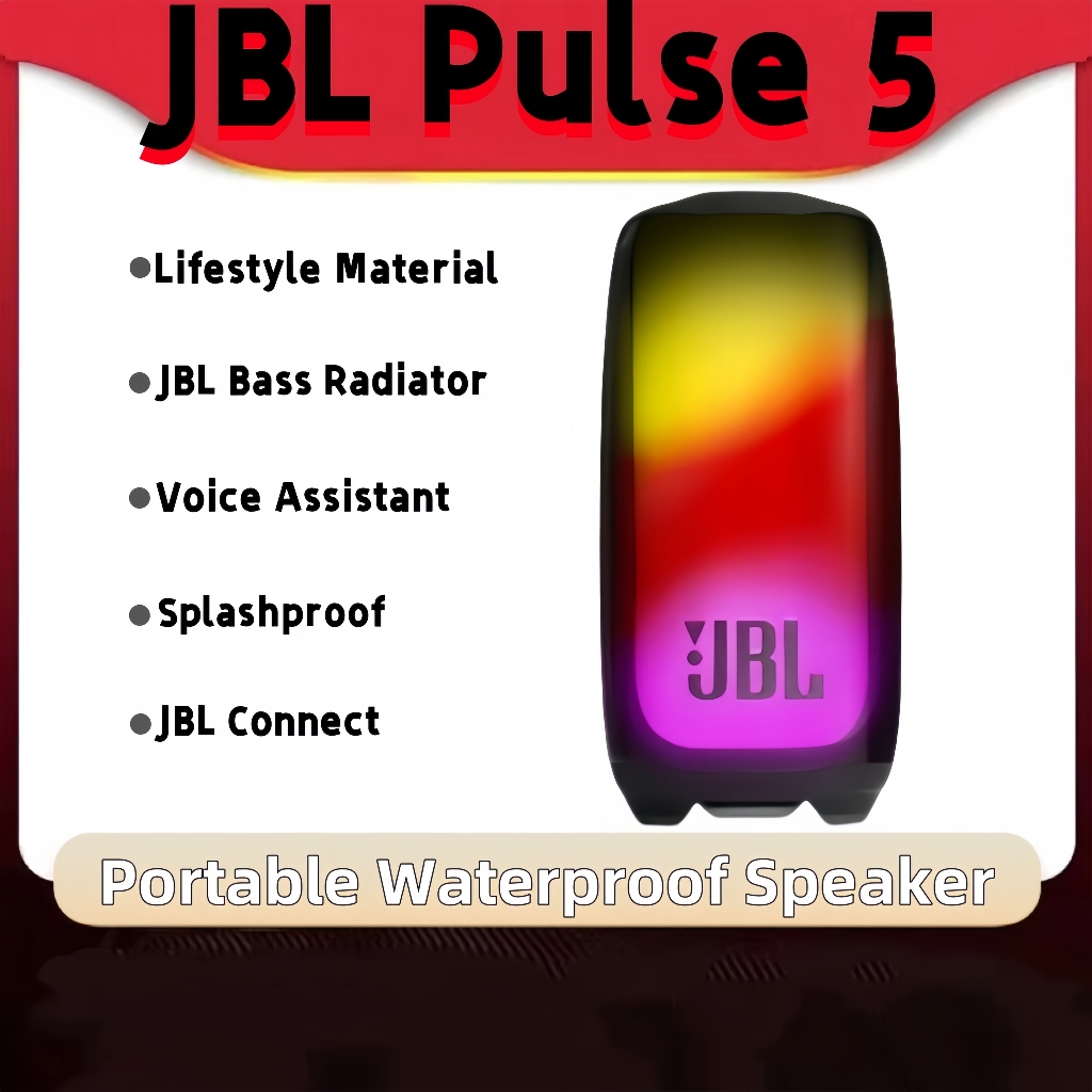 JBL Pulse 5 Bluetooth Speaker – 360° Rhythm Light Show, PartyBoost ...