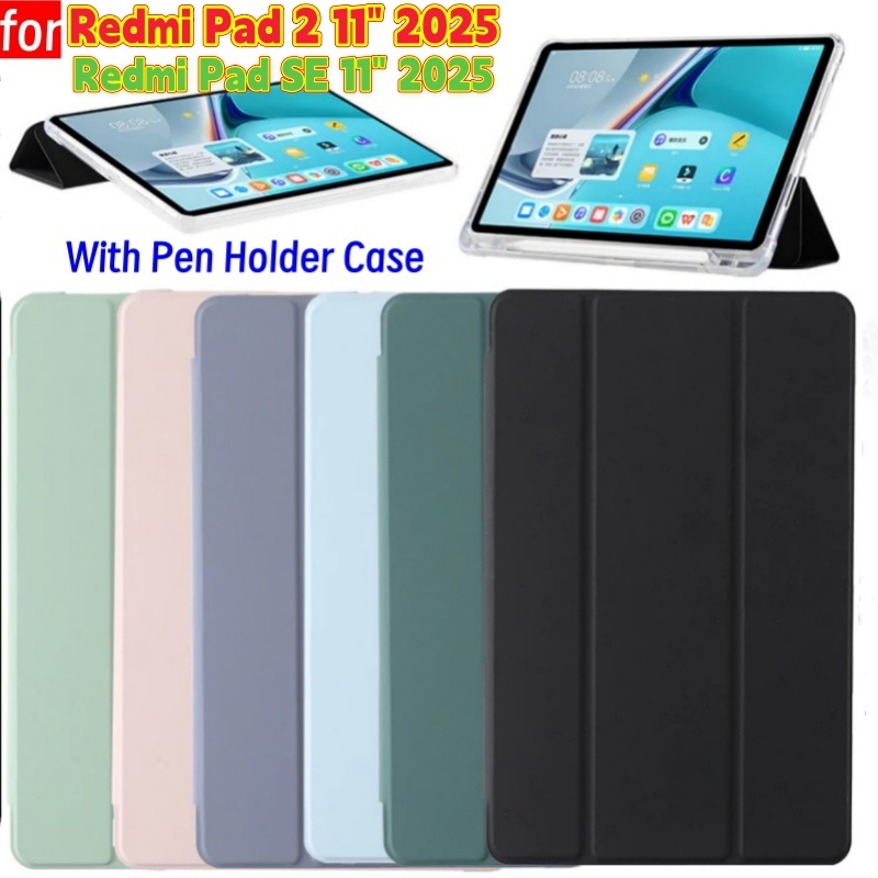 Case For Xiaomi Redmi Pad 2 Pad2 11" 2025 With Pen Slot Leather Cover ...