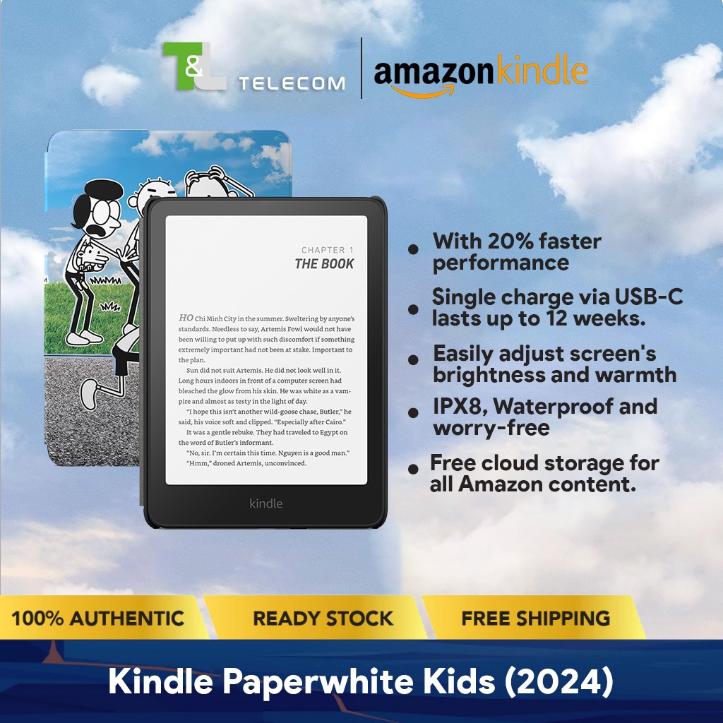 Amazon Kindle Paperwhite Kids (2024) 12th Gen 7 Inch 16GB WiFi | Shopee ...