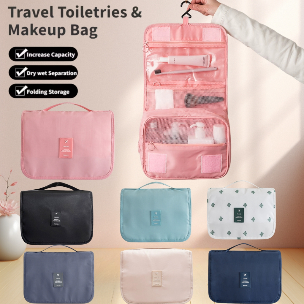 Toiletry Large Bag Hanging Cosmetic Storage Make Up Travel Pouch ...