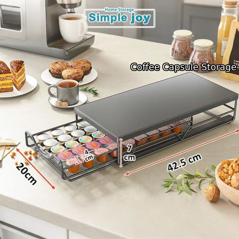 SimpleJoy Coffee Capsule Drawer Steel Coffee Capsule Organizer Drawer ...