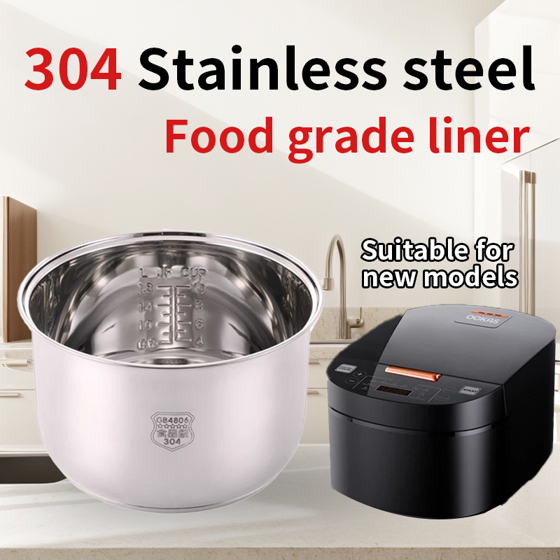 304 stainless 1.8L&10Cups Rice cooker pot replancement Food Grade Liner ...