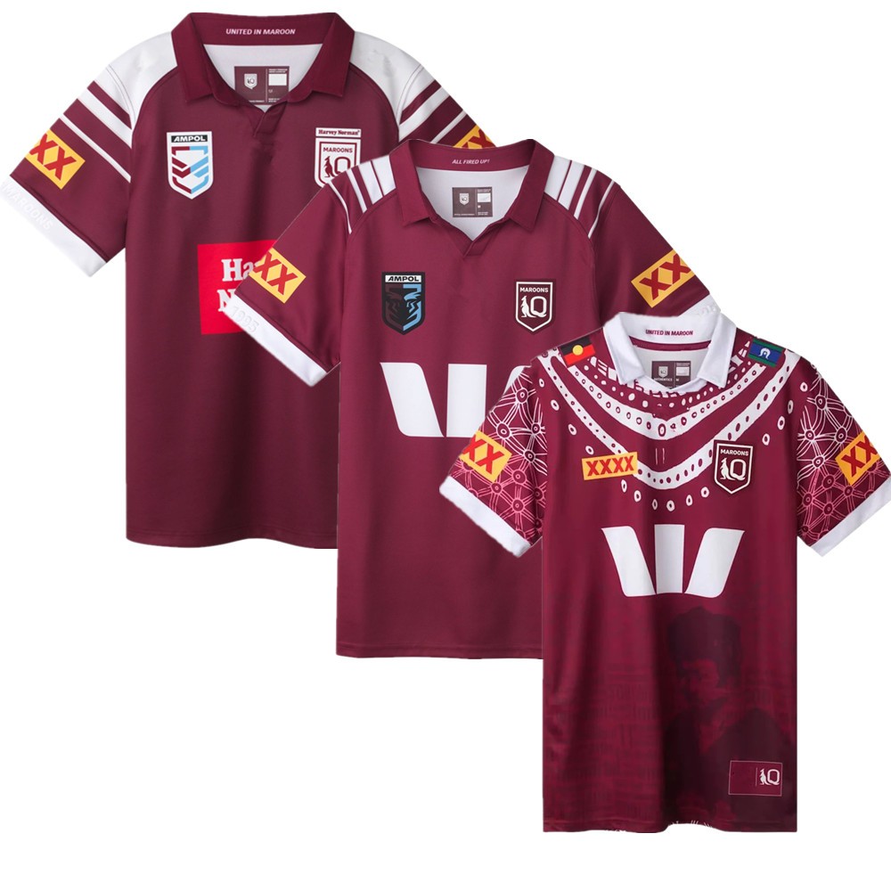 2025 Queensland Maroons State of Origin Indigenous rugby Jersey home ...