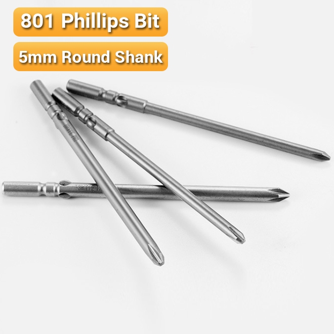 801 Phillips Electric Bit 1pc, 5mm Round Shank, Magnetic Screwdriver ...