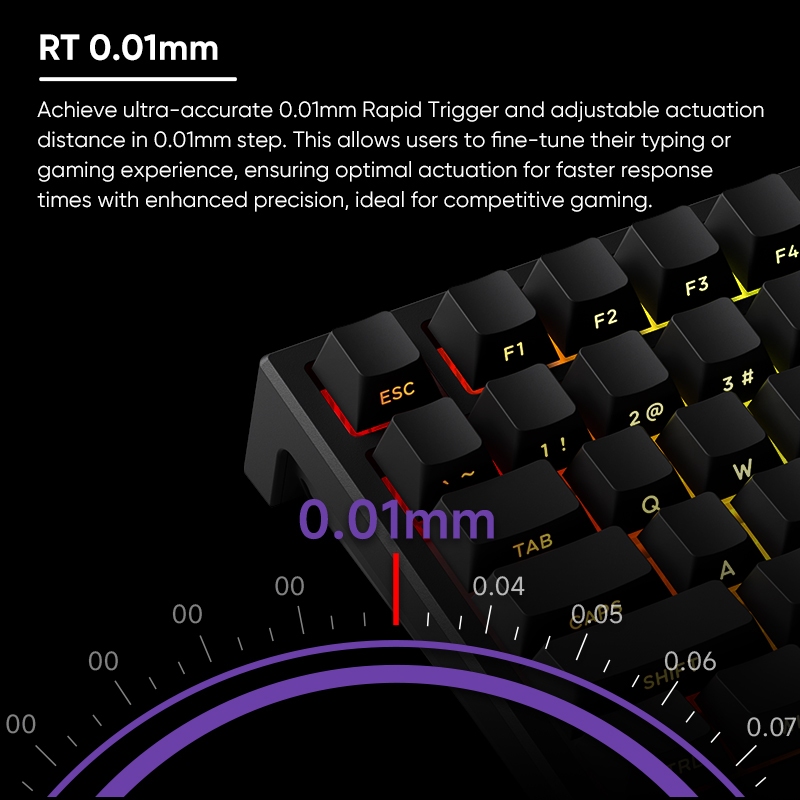 Akko TAC75 HE Black Wired Magnetic Switches Keyboard With SOCD, Rapid ...