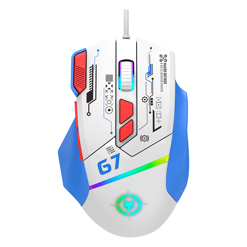 XUNFOX G7 Wired Gaming Mouse With RGB Lighting High-Precision 12800 DPI ...