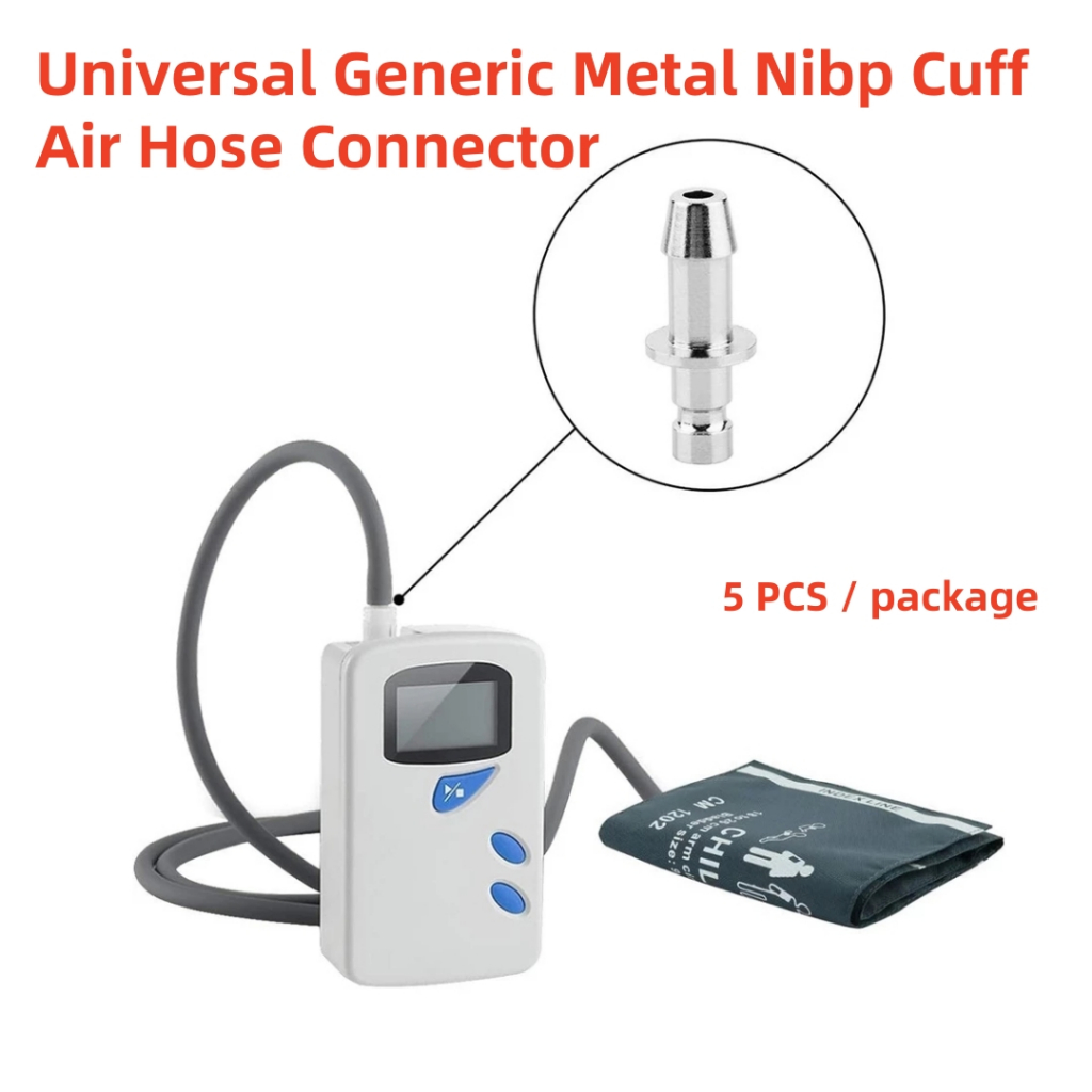 5 Pcs Metal NIBP Cuff Connector Air Hose Connector Blood Pressure ...