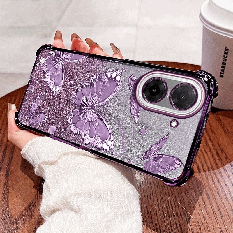 YBD Butterfly Casing For Redmi A5 4G Xiaomi POCO C71 POCO F7 5G Gilded ...