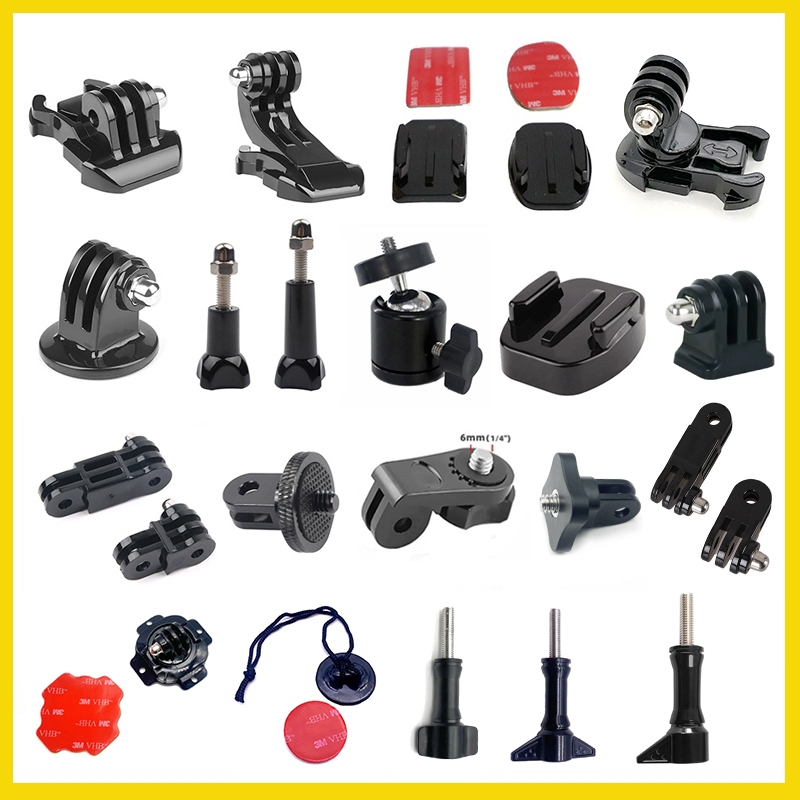 GoPro Accessories Set Buckle Base Mount Sticker Screw Monopod Adapter ...