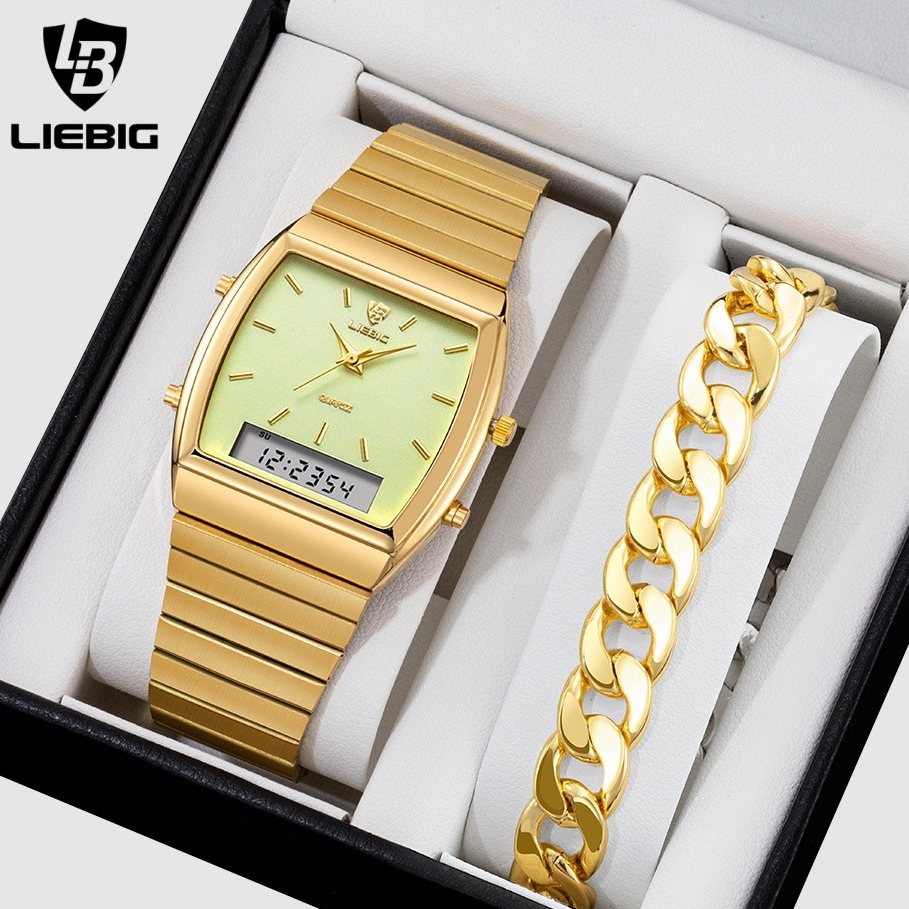 LIEBIG Watch for Men Business Men Watch Luminous Dual Display Digital ...